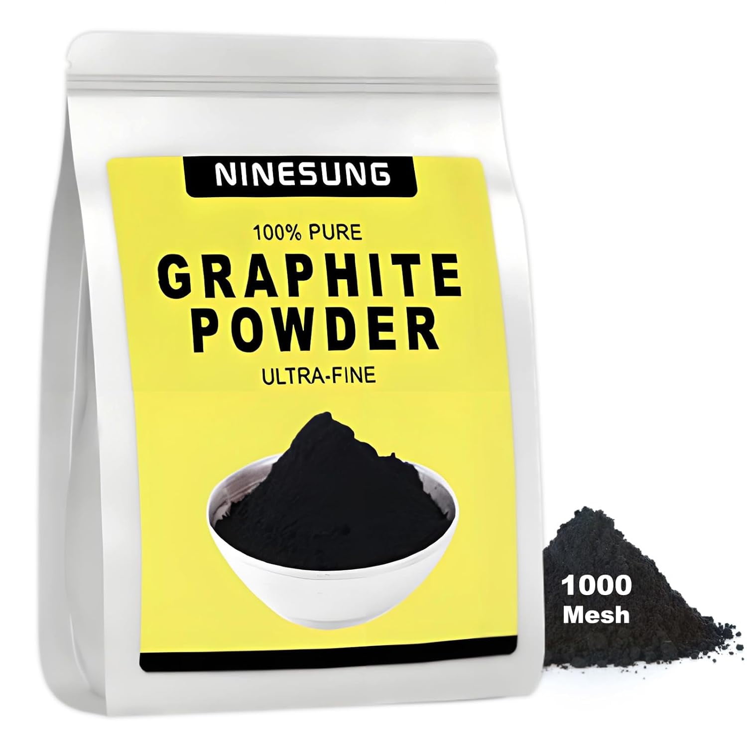 Pure Graphite Powder | 2 LB - 1000 Grit Superultra-Fine Graphite Powder ...
