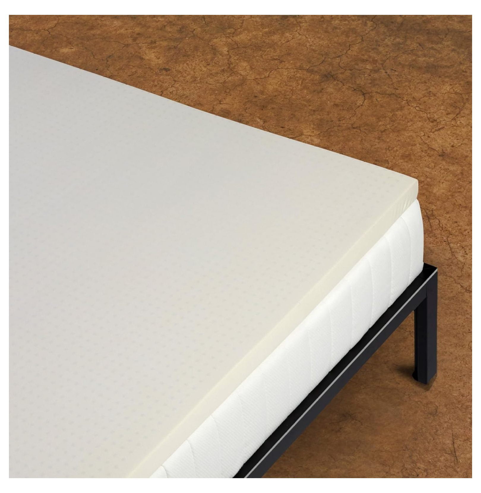 Pure Green Natural Latex Mattress Topper w/Jersey Cover - Firm - 2 Inch ...