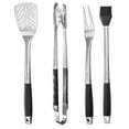 Pure Grill 4pc Stainless Steel BBQ Tool Utensil Set with Fork, Spatula ...