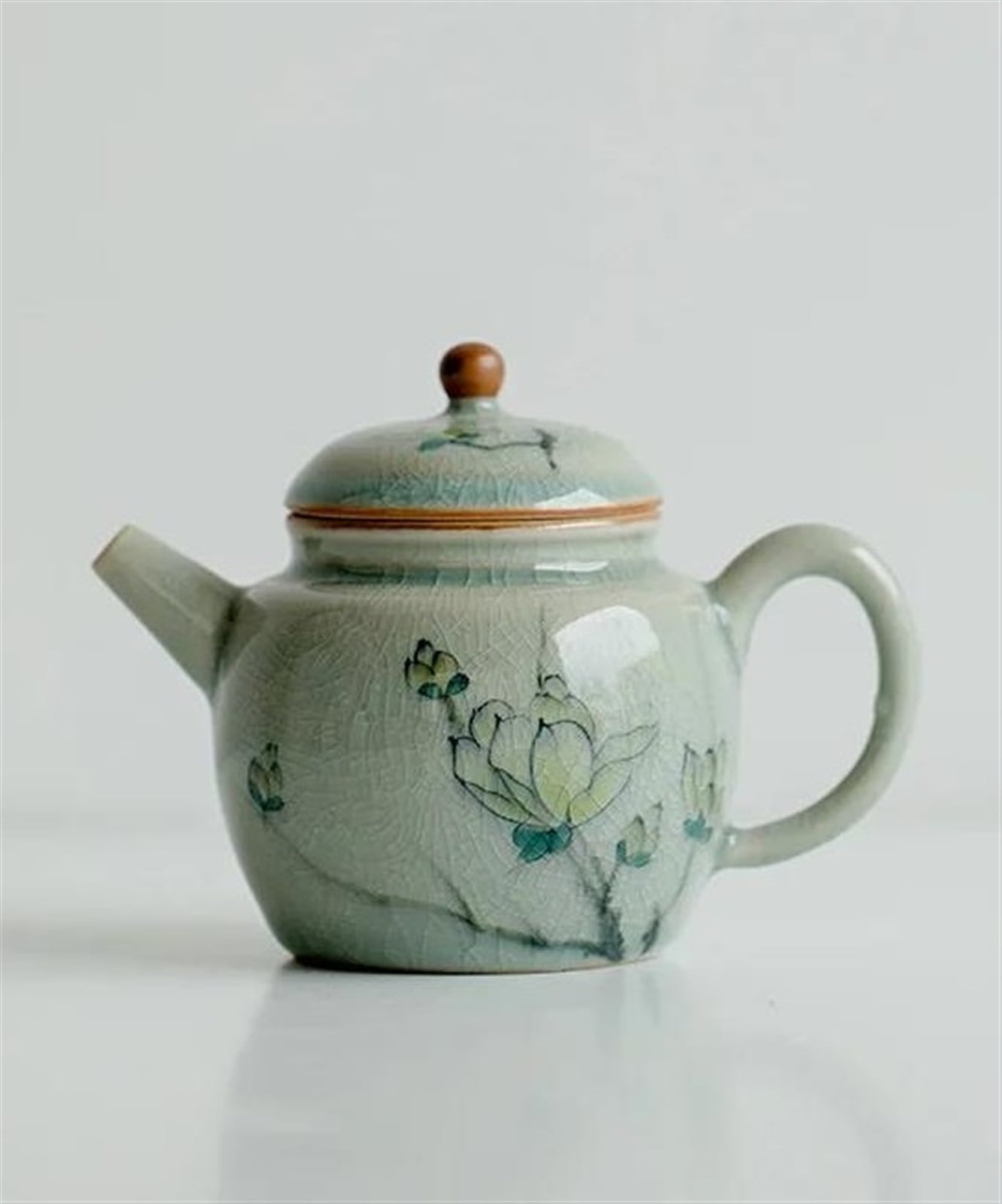 Pure Hand-painted Hydrangea Art Porcelain Pot Tea Maker Kettle With ...