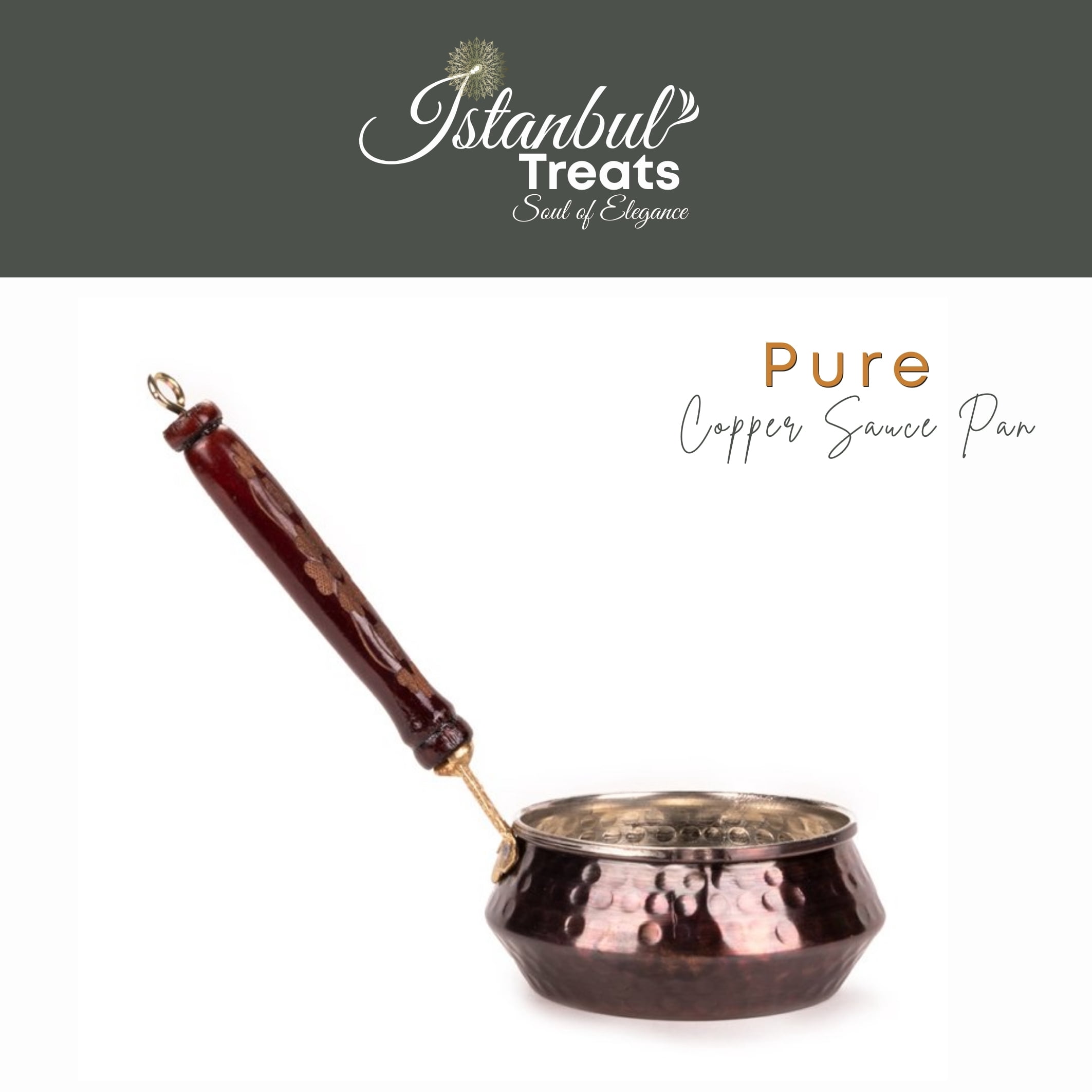 Pure Handmade Copper Saucepan – Small Hammered Tin Lined Sauce Pan with ...