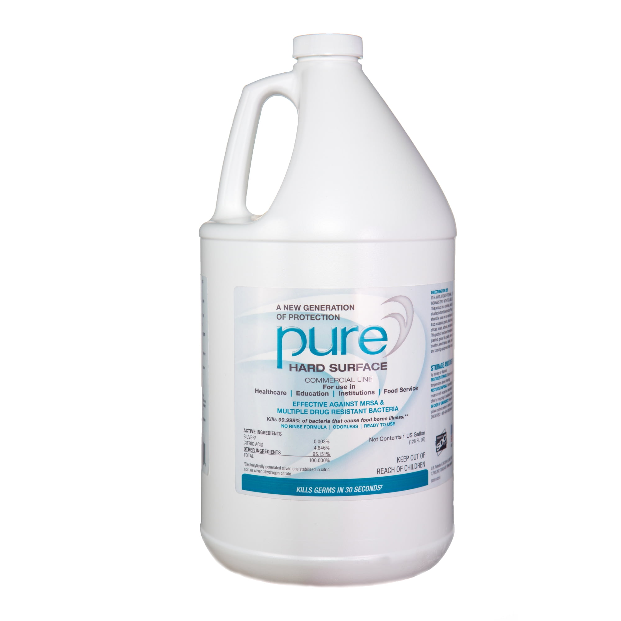 Pure Hard Surface Disinfectant, 1 Gallon, Clear, Case Of 2 Bottles ...