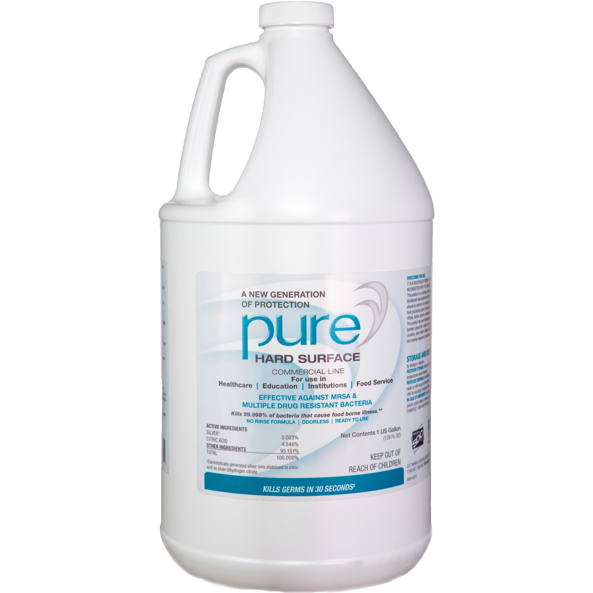 Pure Hard Surface Disinfectant, 128 Oz, White - Walmart.com