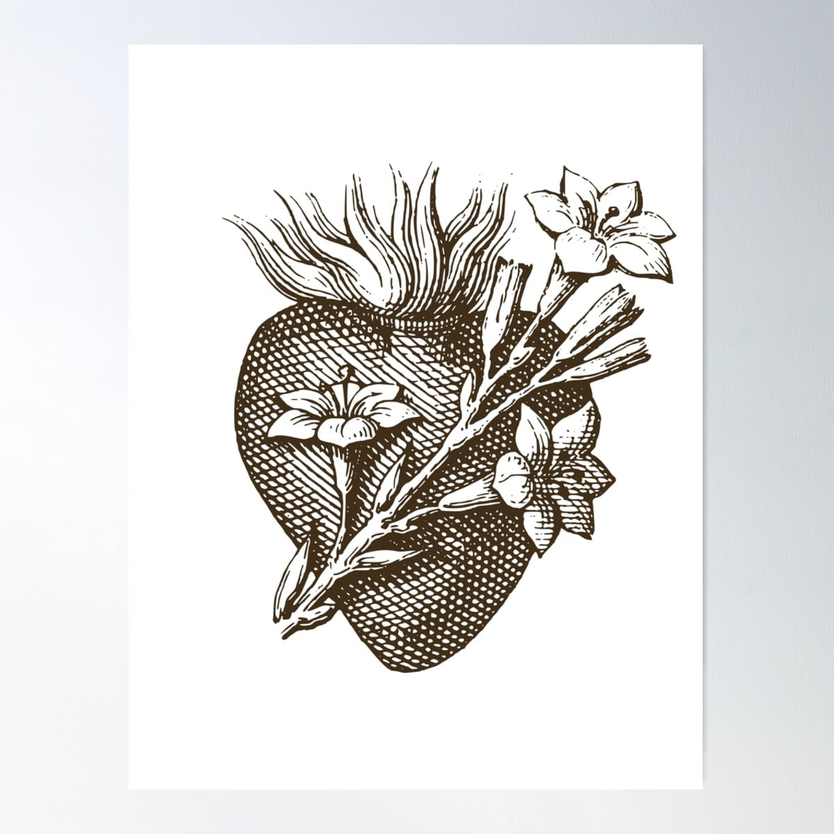 Pure Heart Of Saint Joseph Poster Wall Art, Modern Wall Decor For ...