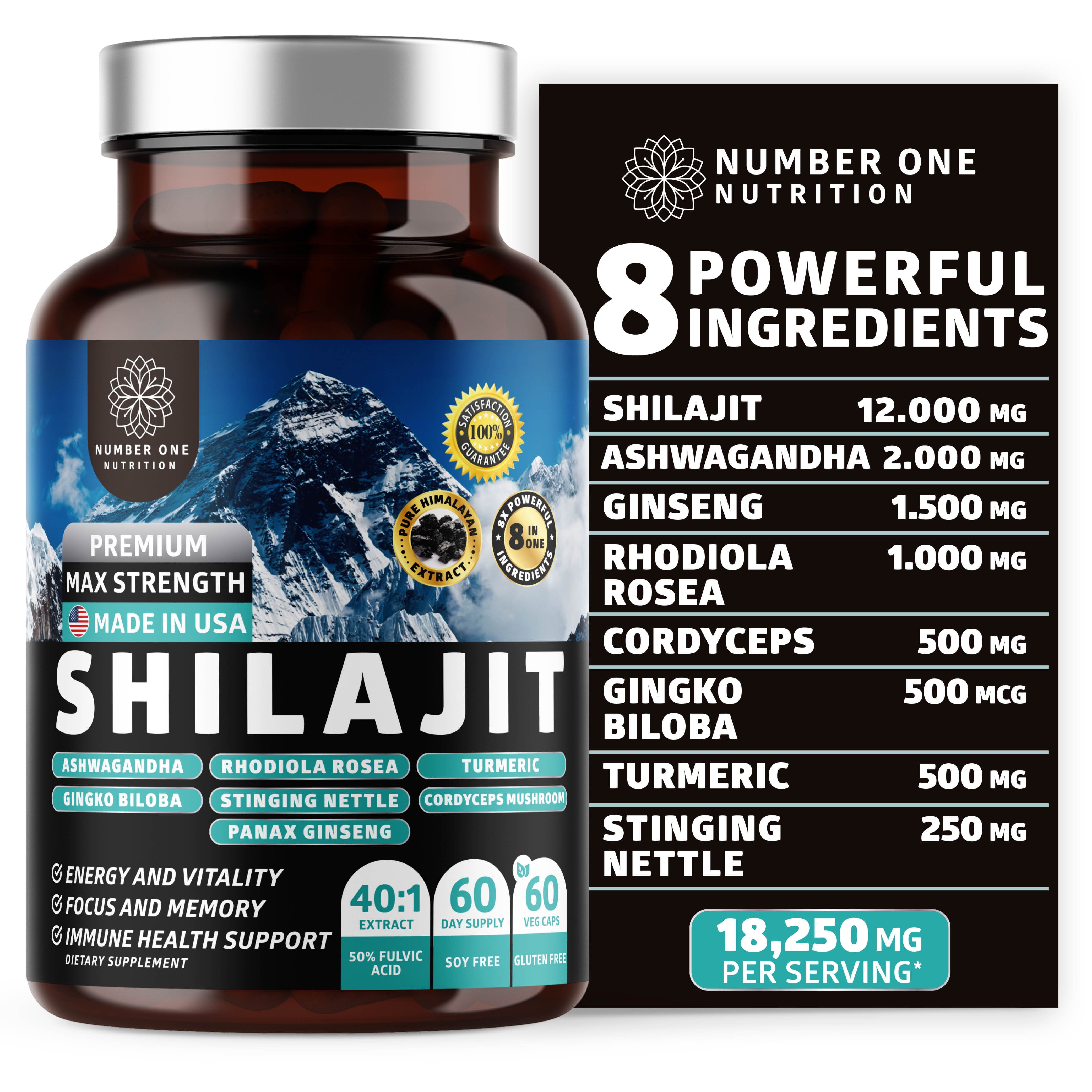 Pure Himalayan Shilajit Complex for Women and Men 18250MG - Walmart ...