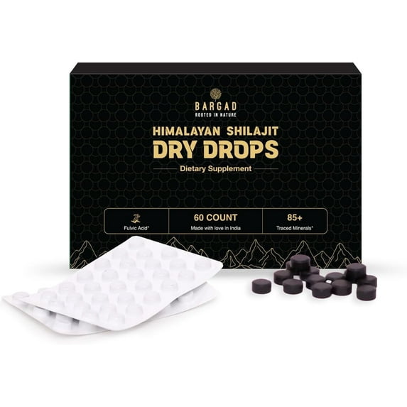 Pure Himalayan Shilajit Dry Drops – A-Grade Natural Shilajit Resin, 85 ...