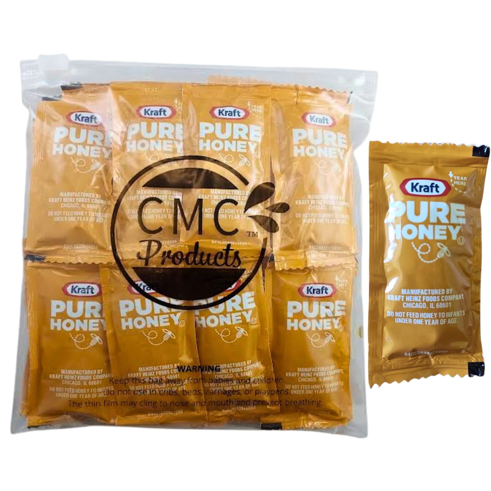 Pure Honey Packets – 25 Count (9g Each) in Resealable Slide Seal Bag ...