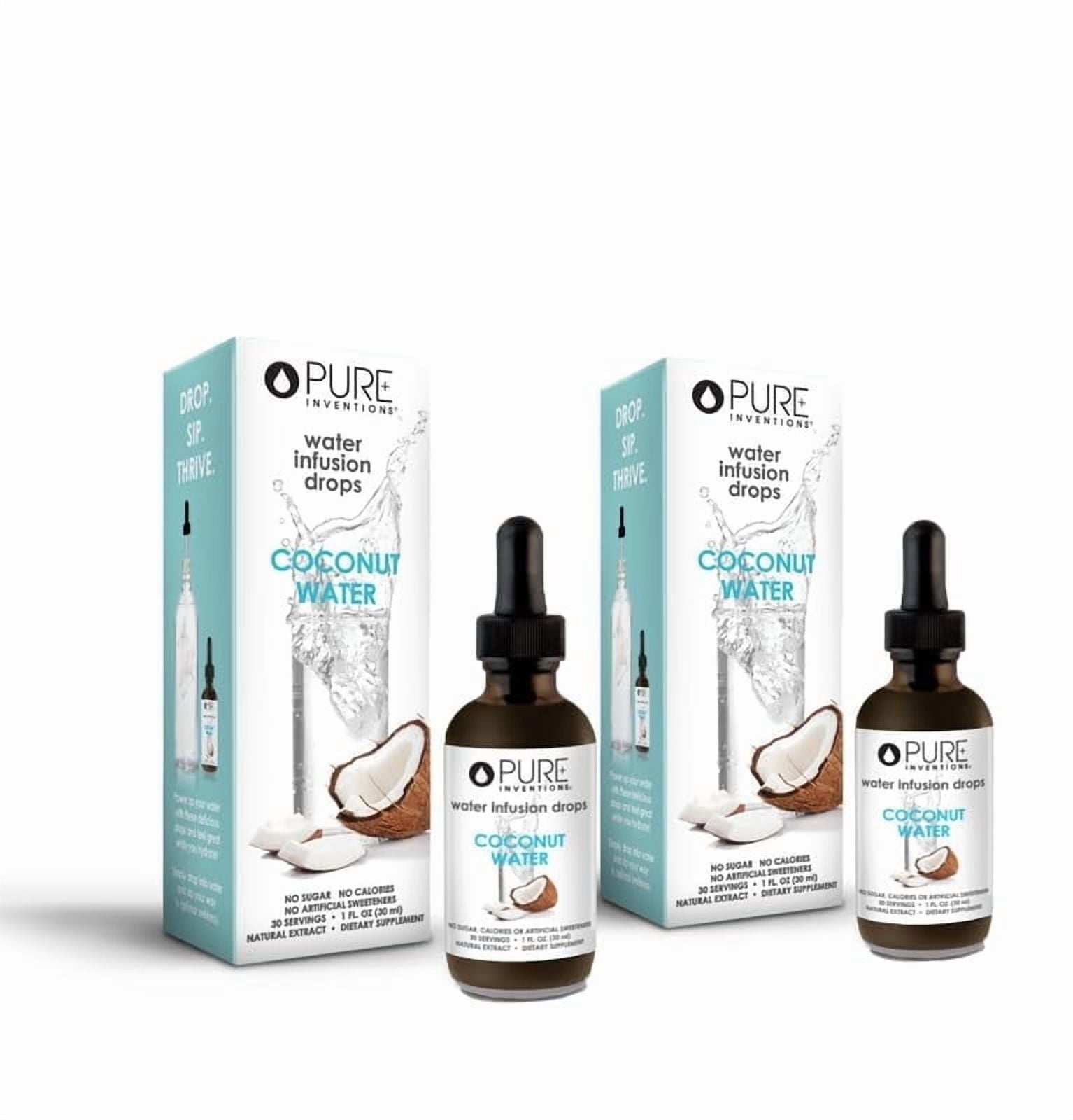 Pure Hydration Coconut Water Drops, 30 Servings, 1oz, Pack of 2 ...