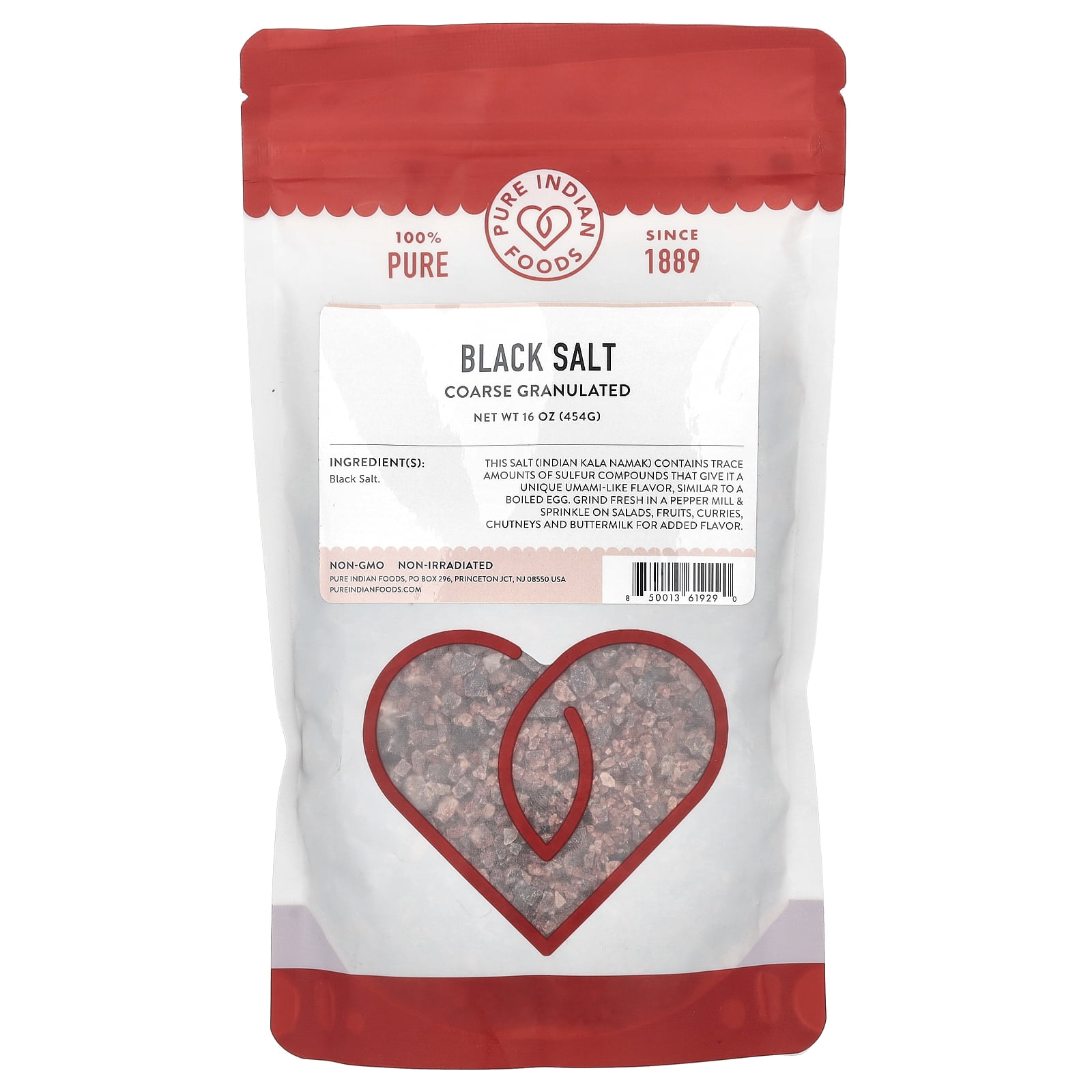 Pure Indian Foods Black Salt, Coarse Granulated, 16 oz (454 g ...