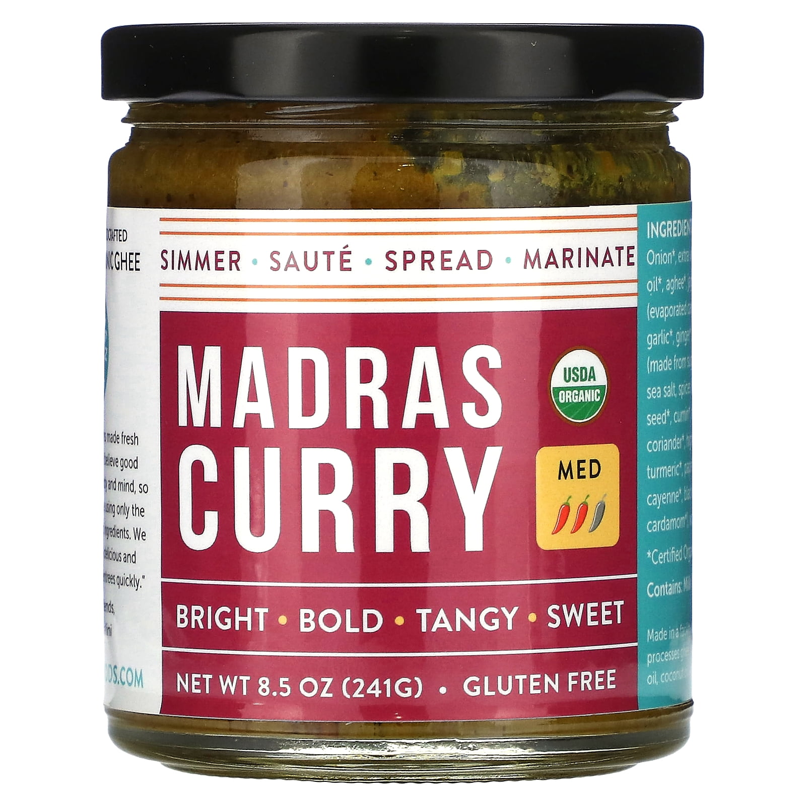 Pure Indian Foods Madras Curry Sauce, Organic - 8.5 oz - Walmart.com