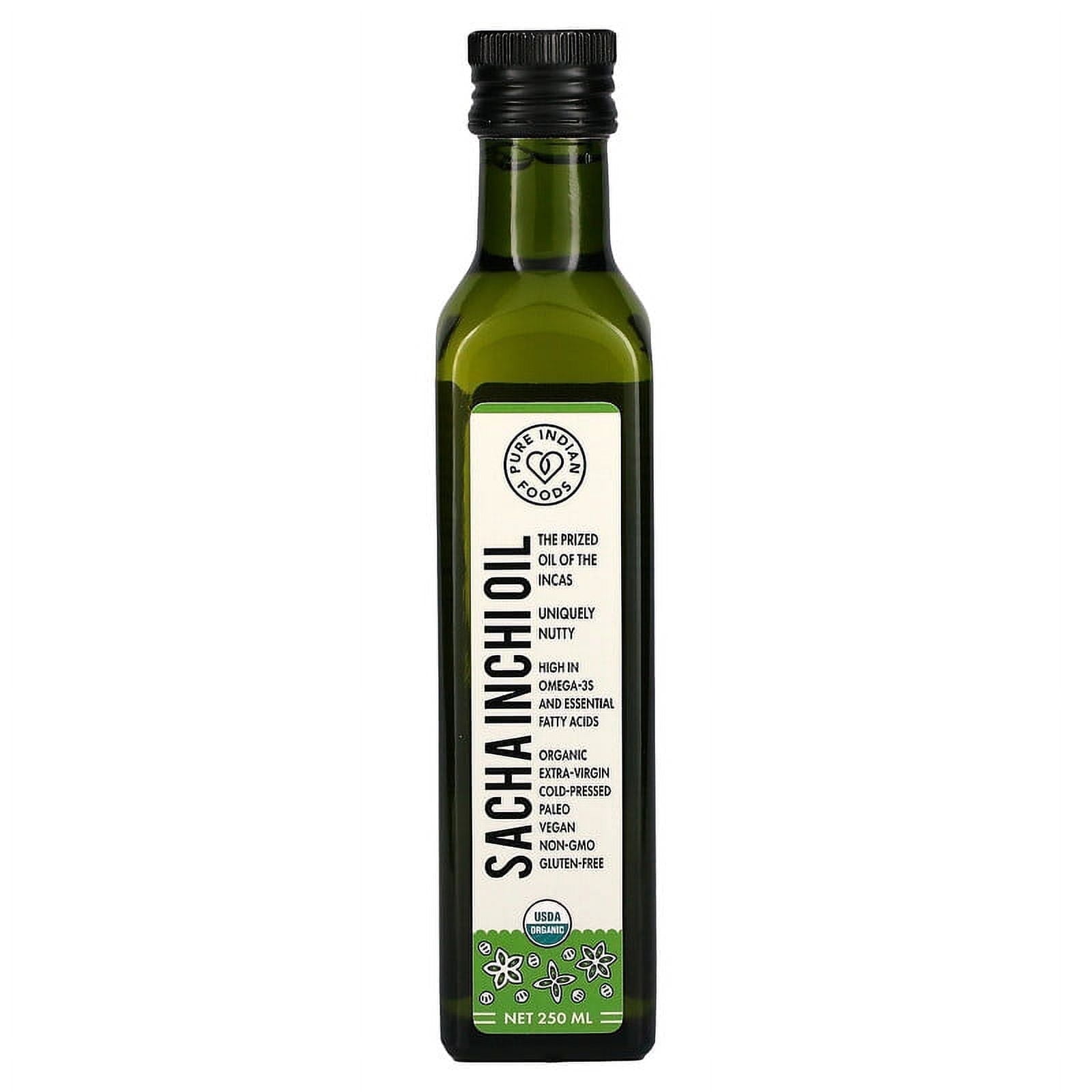 Pure Indian Foods Organic Cold Pressed Extra-Virgin Sacha Inchi Oil 250 ...