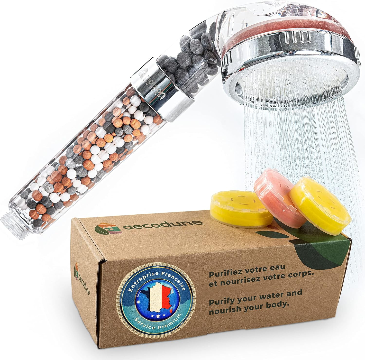 Pure Indulgence Vitamin C Shower Head, Fluoride Reduction with Citrus ...