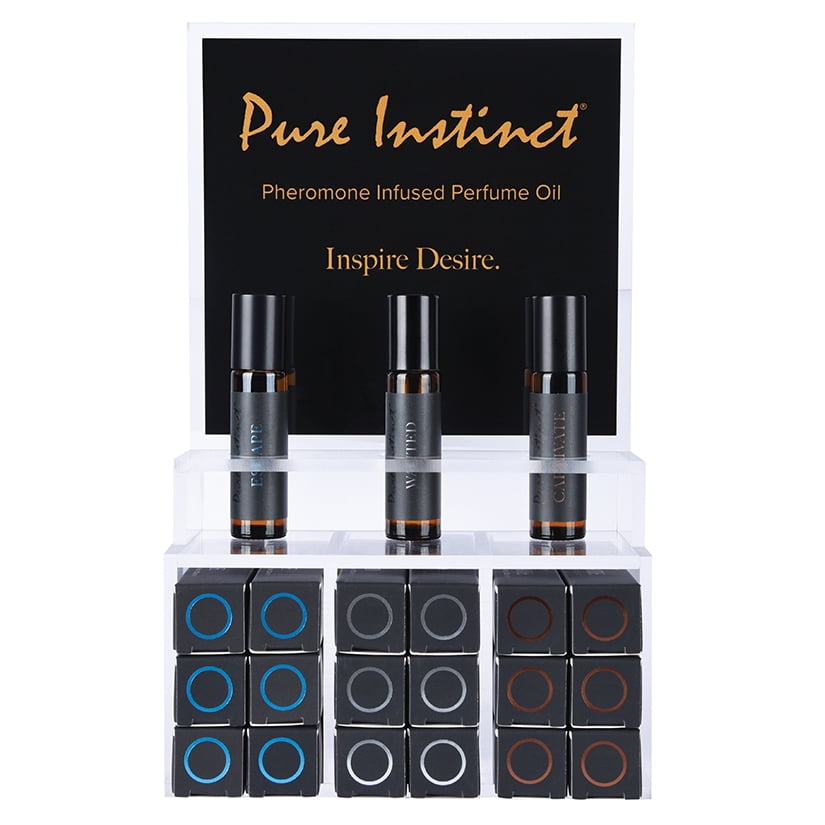 Pure Instinct Men's Collection Pheromone Perfume Oil Display of 18 ...