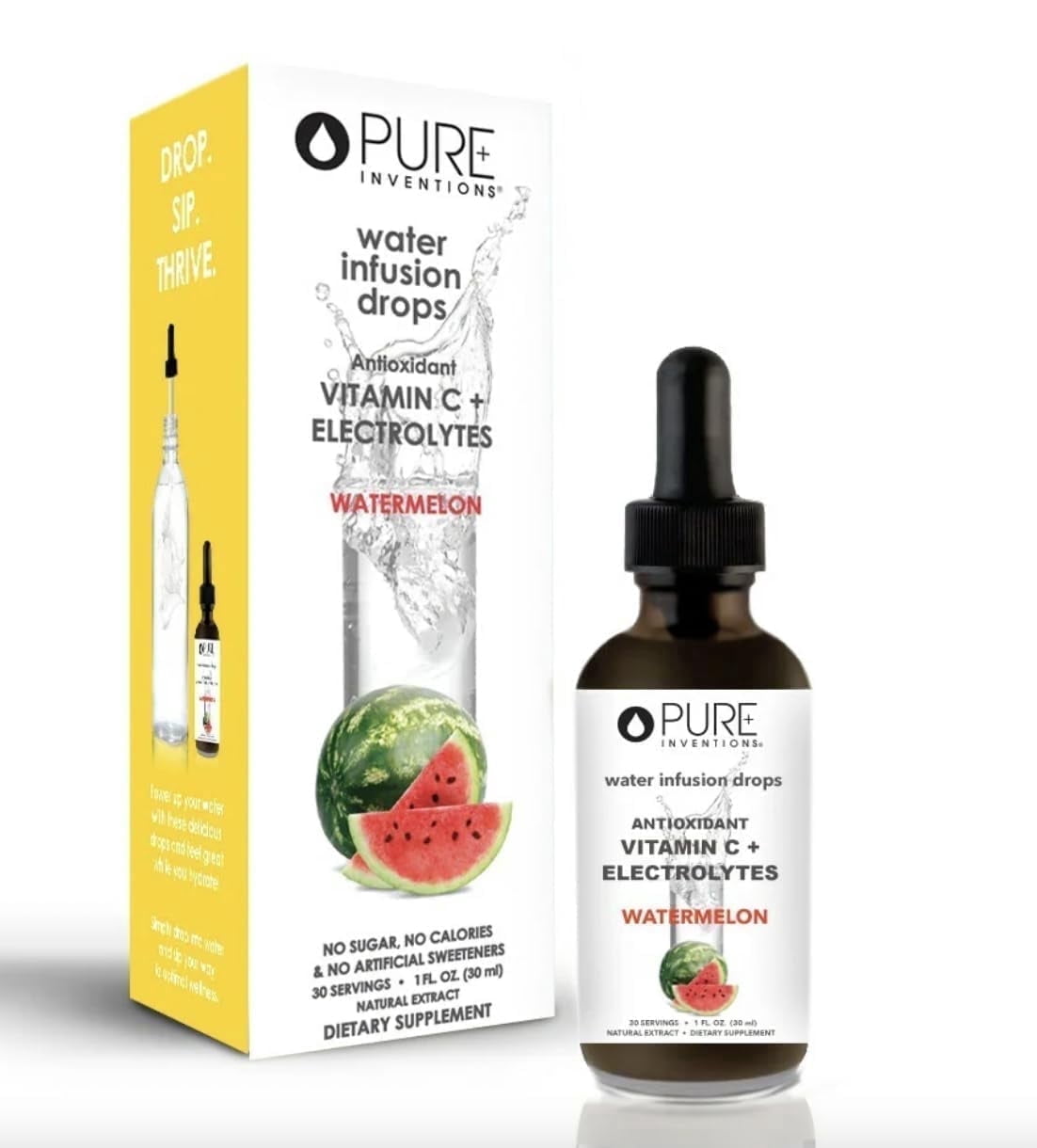 Pure Inventions Watermelon Water Enhancer, Vitamin C, Electrolytes ...
