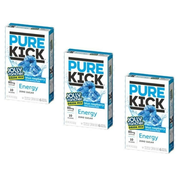 Pure Kick Blue Raspberry Jolly Rancher Singles to Go, Zero Sugar Water ...