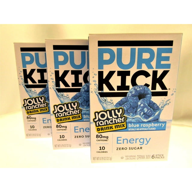 Pure Kick Energy Jolly Rancher Singles Water Drink Mix Sugar Free 3 ...