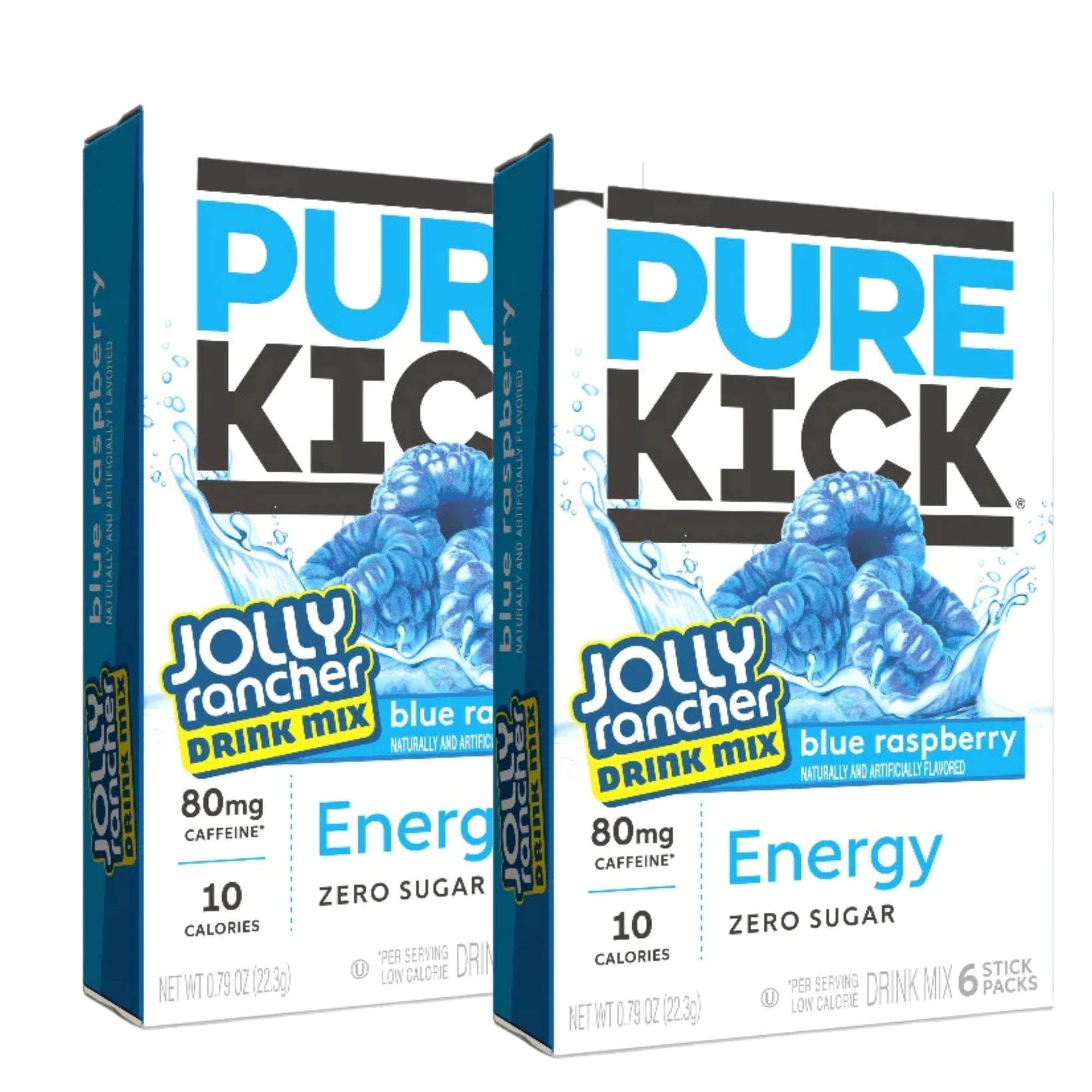 Pure Kick Energy Drink Packets, Jolly Rancher Blue Raspberry Flavor ...