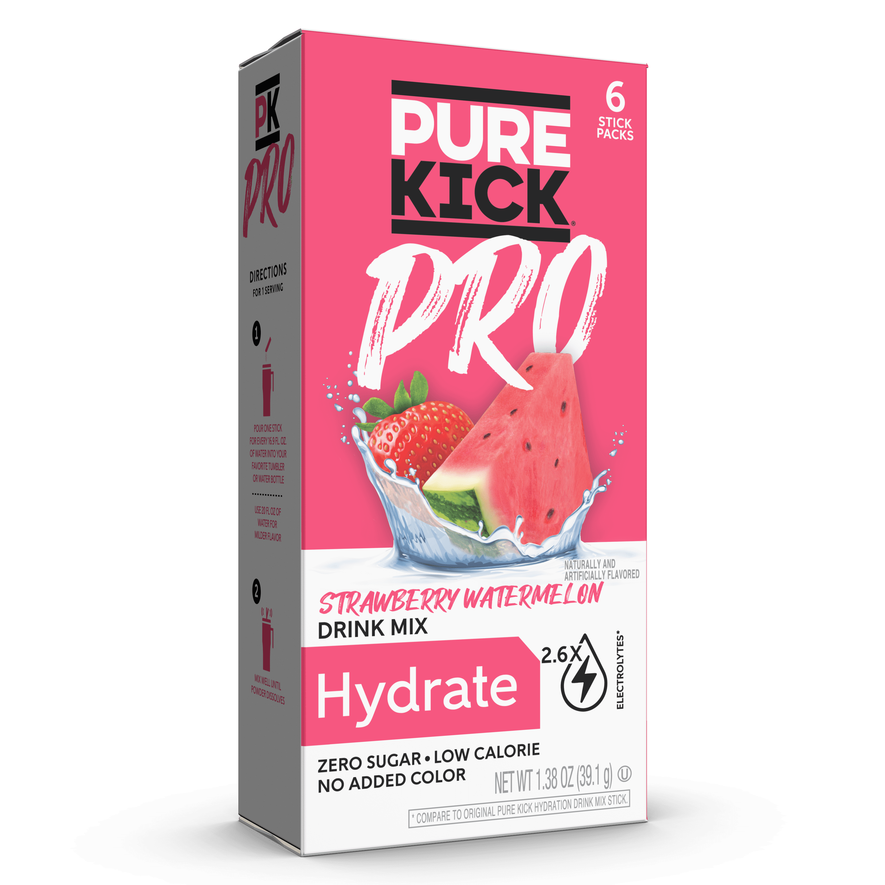 Pure Kick Pro Strawberry Watermelon, Hydration Electrolyte Powdered ...