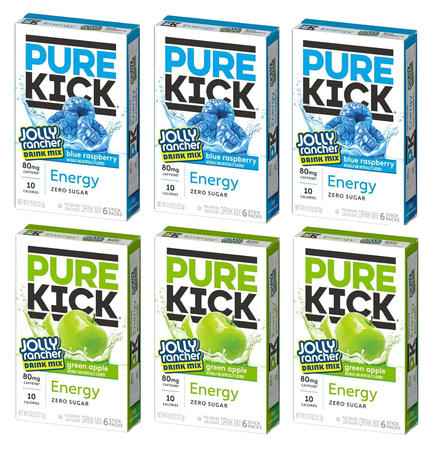 Pure Kick Singles To Go, Jolly Rancher Energy Drink Mix, Variety Pack ...
