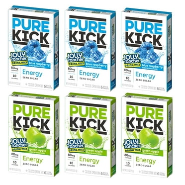 Pure Kick Energy Drink Packets, Jolly Rancher Blue Raspberry Flavor ...