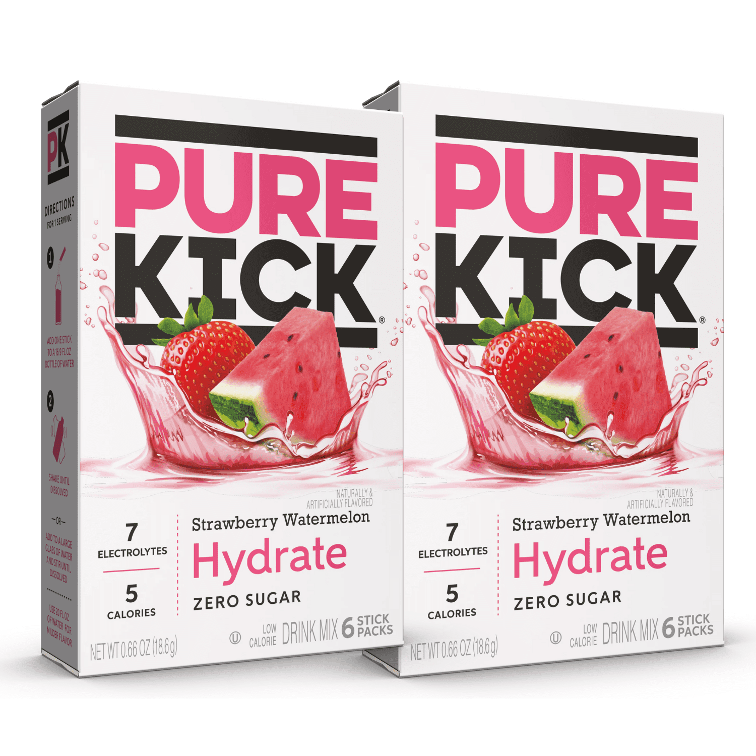 Pure Kick Strawberry Watermelon Singles To Go Hydration Water Enhancer ...