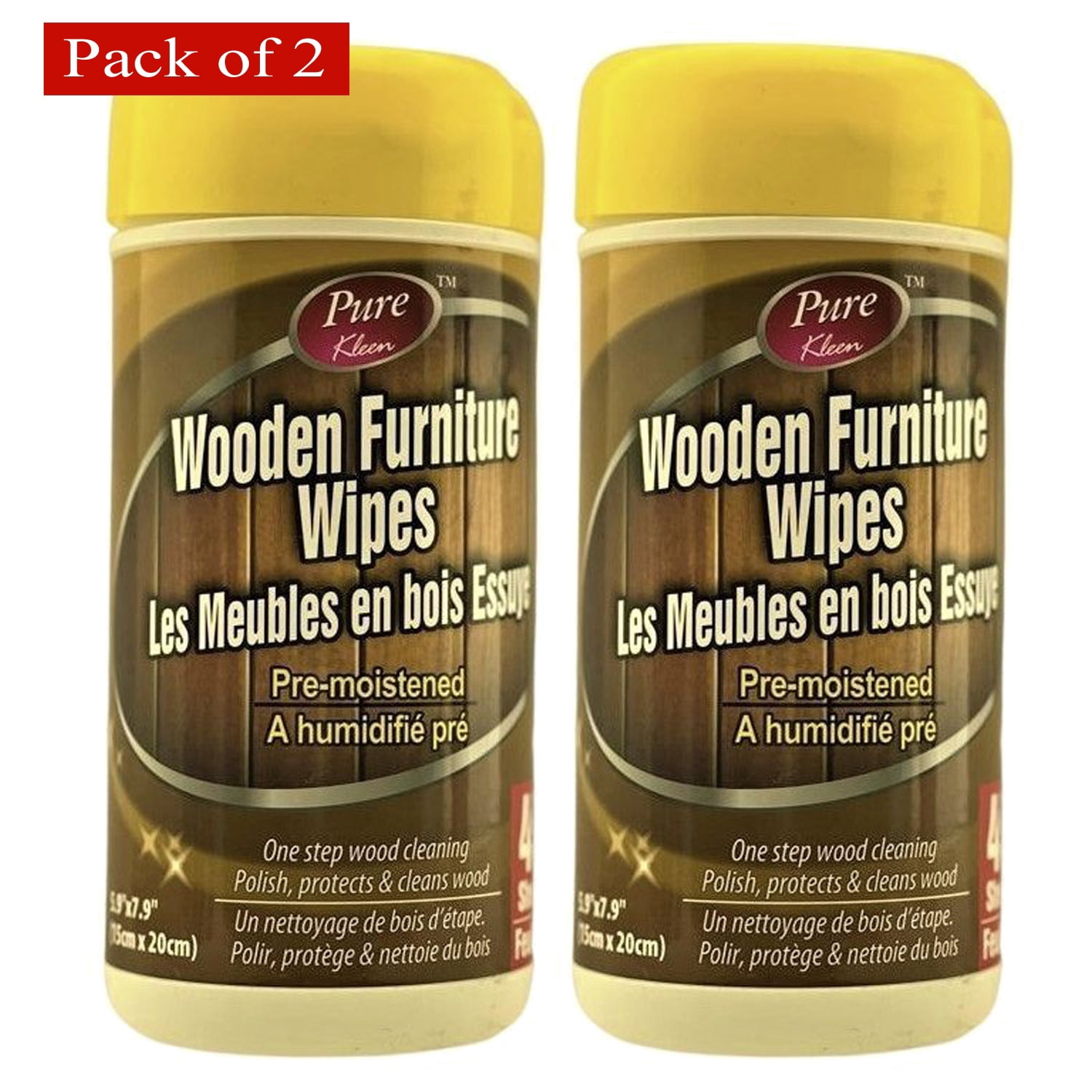 Pure Kleen Furniture Wipes 45 Sheets (Pack of 2) - Walmart.com