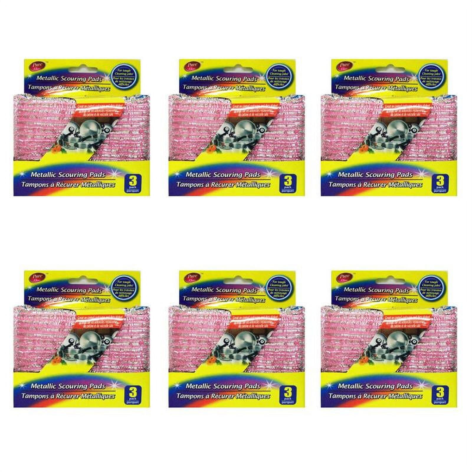 Pure Kleen Metallic Scouring Pads (3 In 1 Pack) (Pack of 6) - Walmart.com