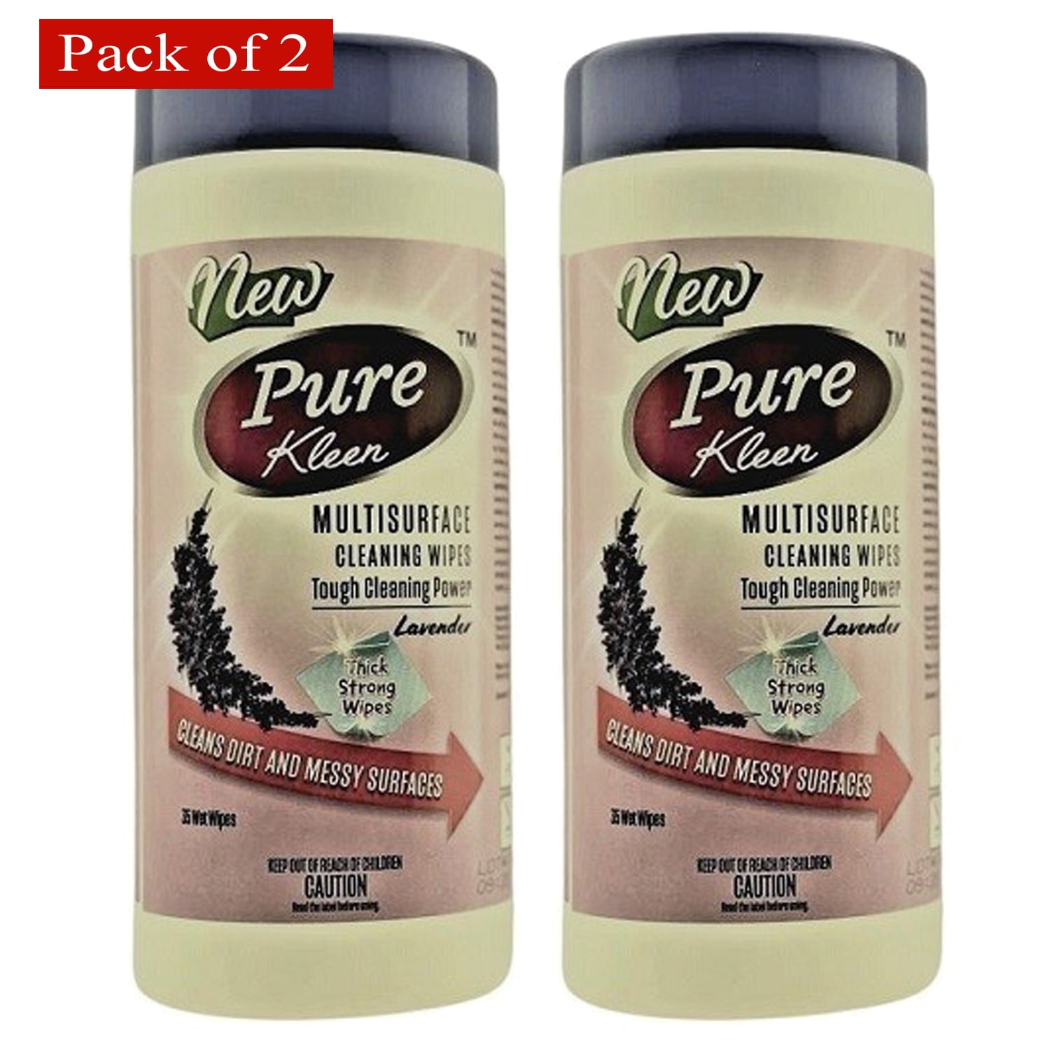 Pure Kleen Multisurface Wipes Lavender 35 Sheets (Pack of 2) - Walmart.com