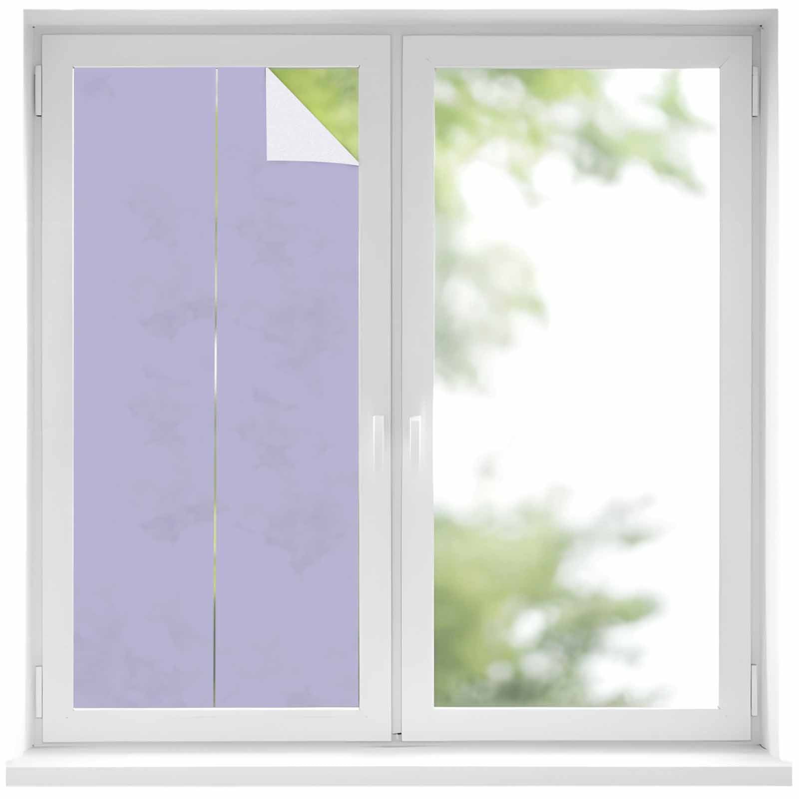 Pure Lavender Window Privacy Film, Simple Solid Color Static Cling UV ...