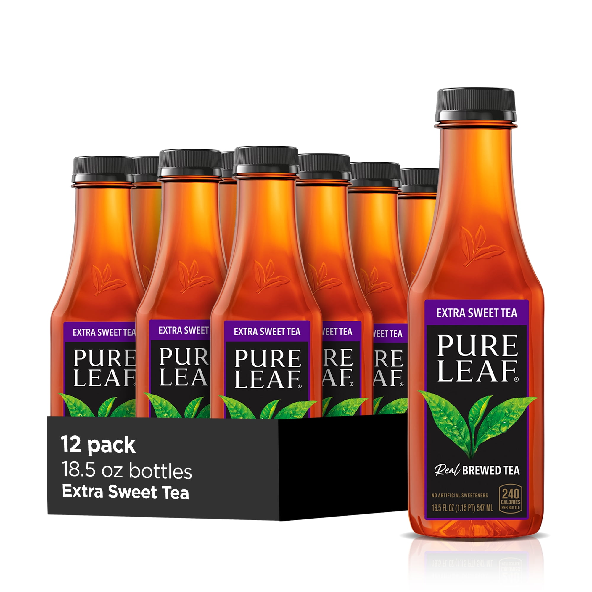 Pure Leaf Extra Sweet Tea Iced Tea, Bottled Tea Drink, 18.5 fl oz, 12 ...