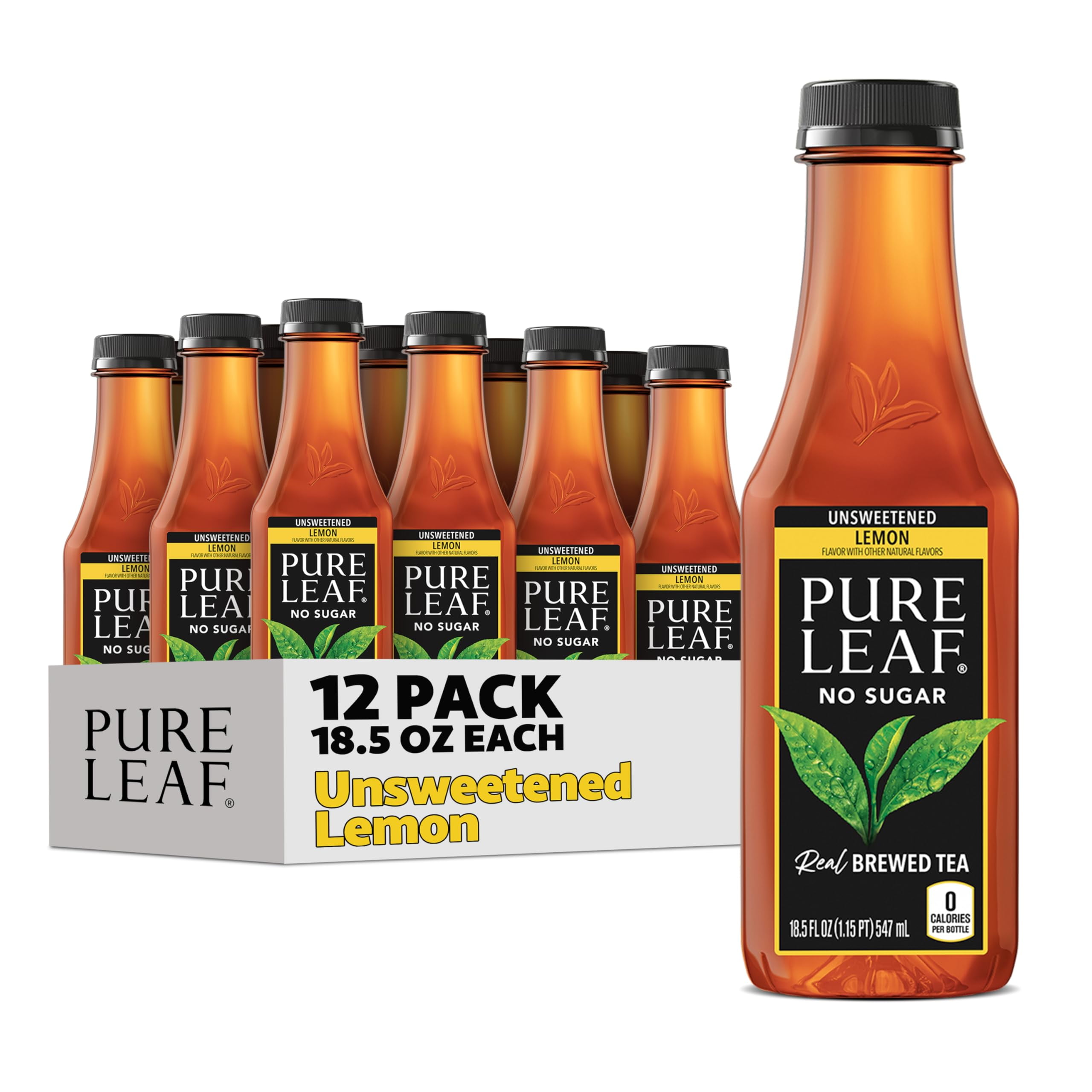 Pure Leaf Iced FEV6 Tea, Unsweetened Lemon, Real Brewed Tea, Zero Sugar ...
