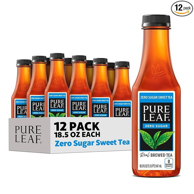 Pure Leaf Iced Tea Zero Sugar Sweet Tea 18.5 Fl Oz Bottles Pack of 12 ...