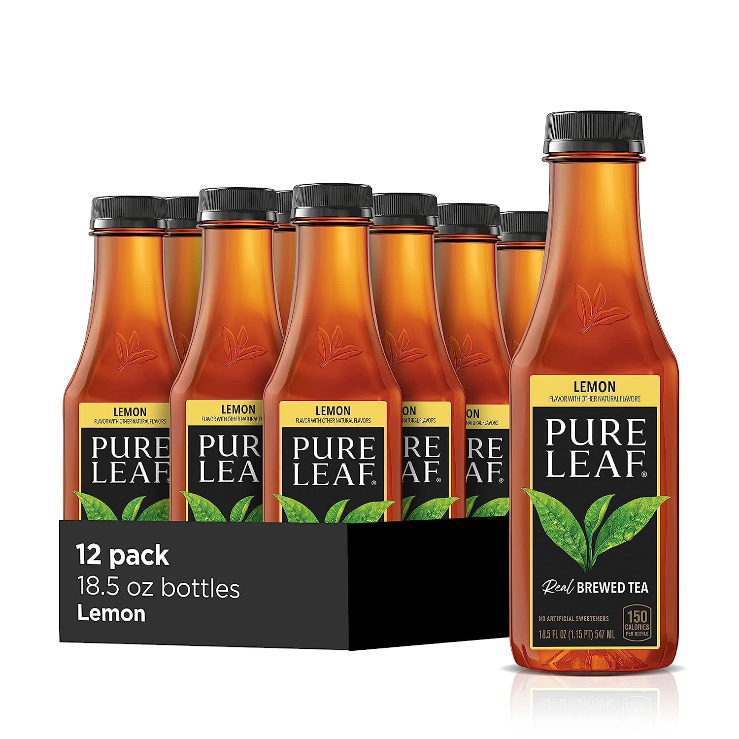 Pure Leaf Lemon Real Brewed Black Iced Tea, No Artificial Flavors, 18.5 ...