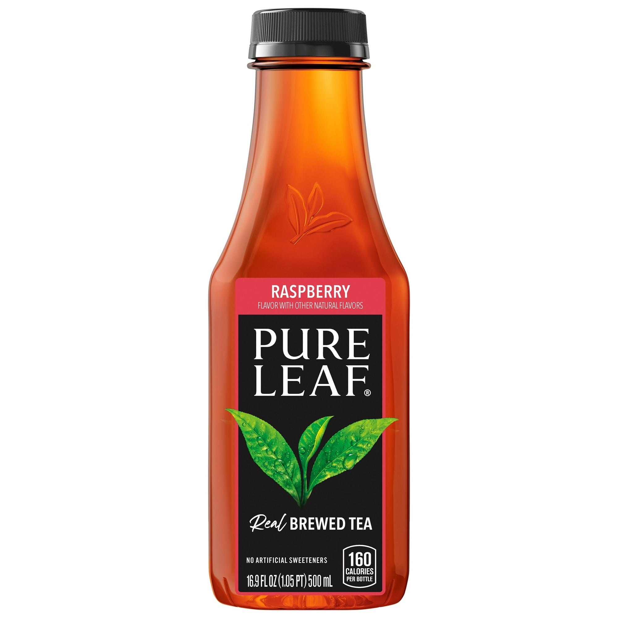 Pure Leaf Raspberry Real Brewed Iced Tea, Bottled Tea Drink, 16.9 oz, 1 ...
