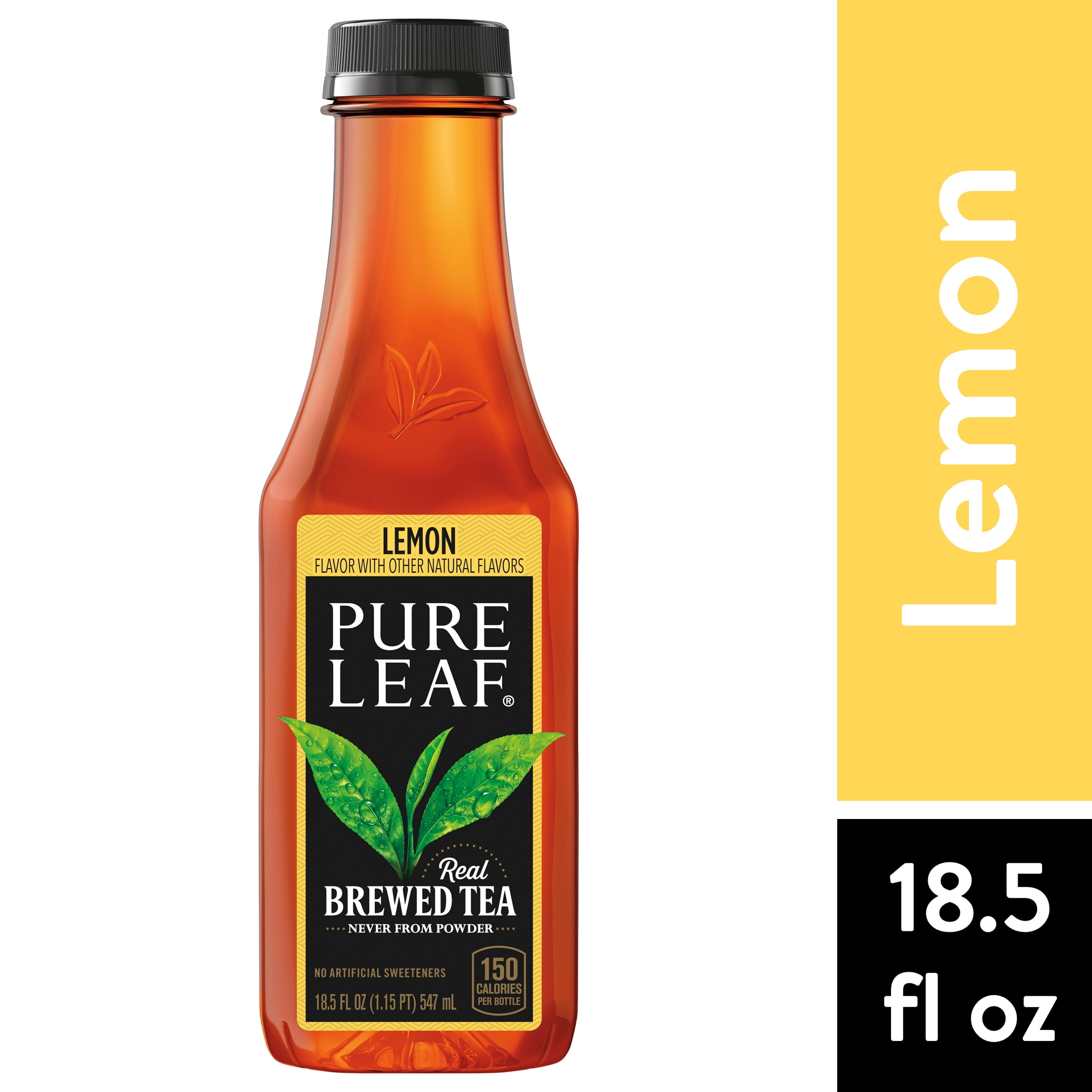 (6 pack) Pure Leaf Real Brewed Iced Tea, Lemon,18.5 fl oz Bottle ...
