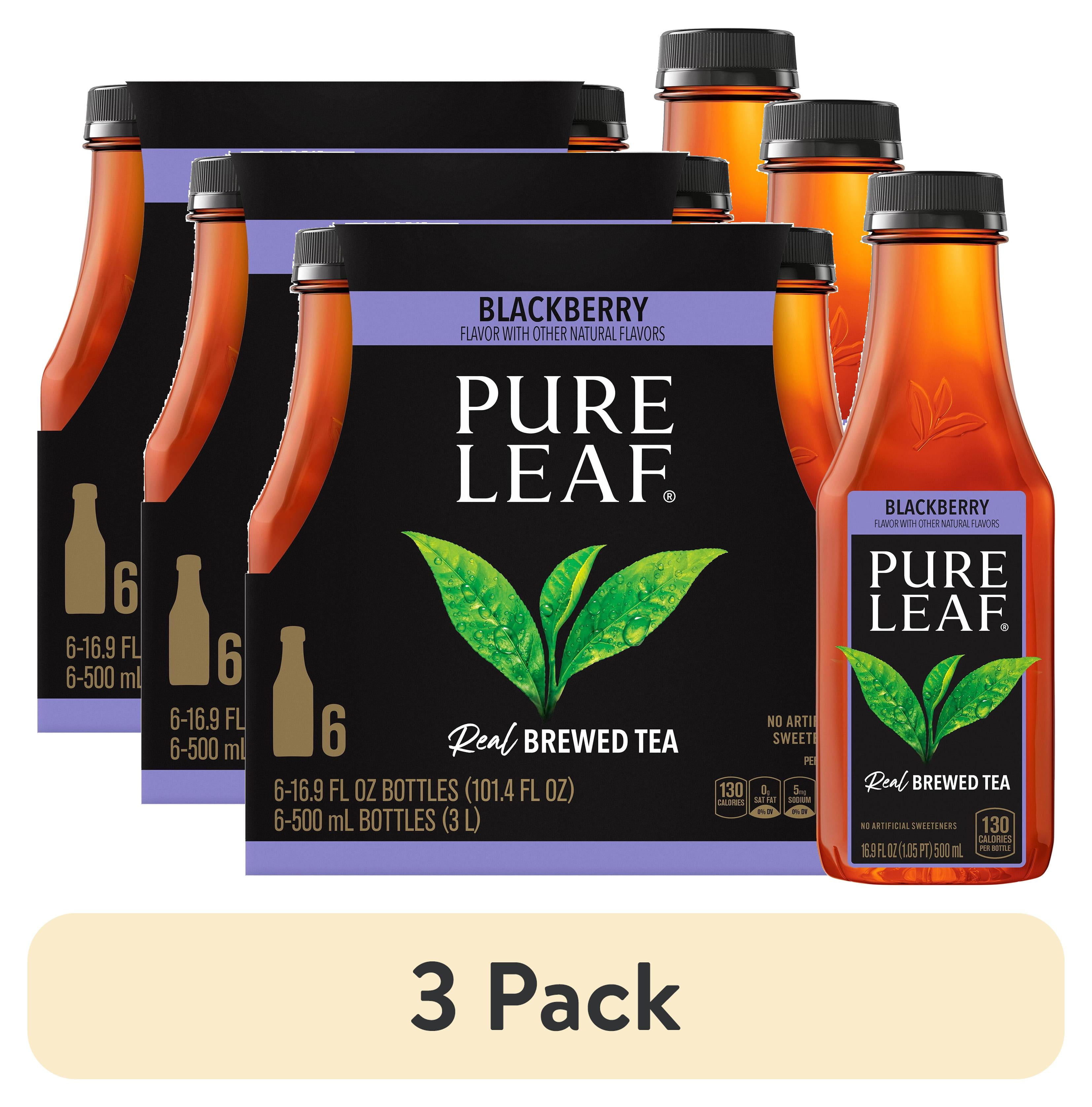 (3 pack) Pure Leaf Real Brewed Tea Blackberry 16.9 Fl Oz, 6 Count ...