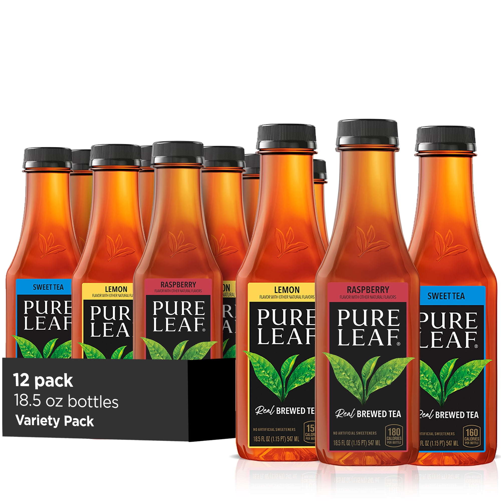 Pure Leaf Sweet Tea Variety Pack Real Brewed Iced Tea, 18.5 oz, 12 Pack ...