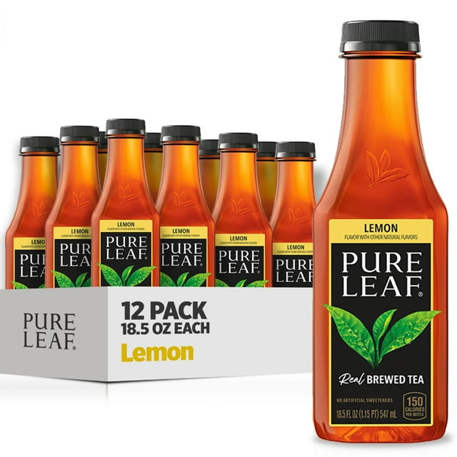 Pure Leaf Sweetened Lemon Iced Tea, Real Brewed Black Tea, No ...