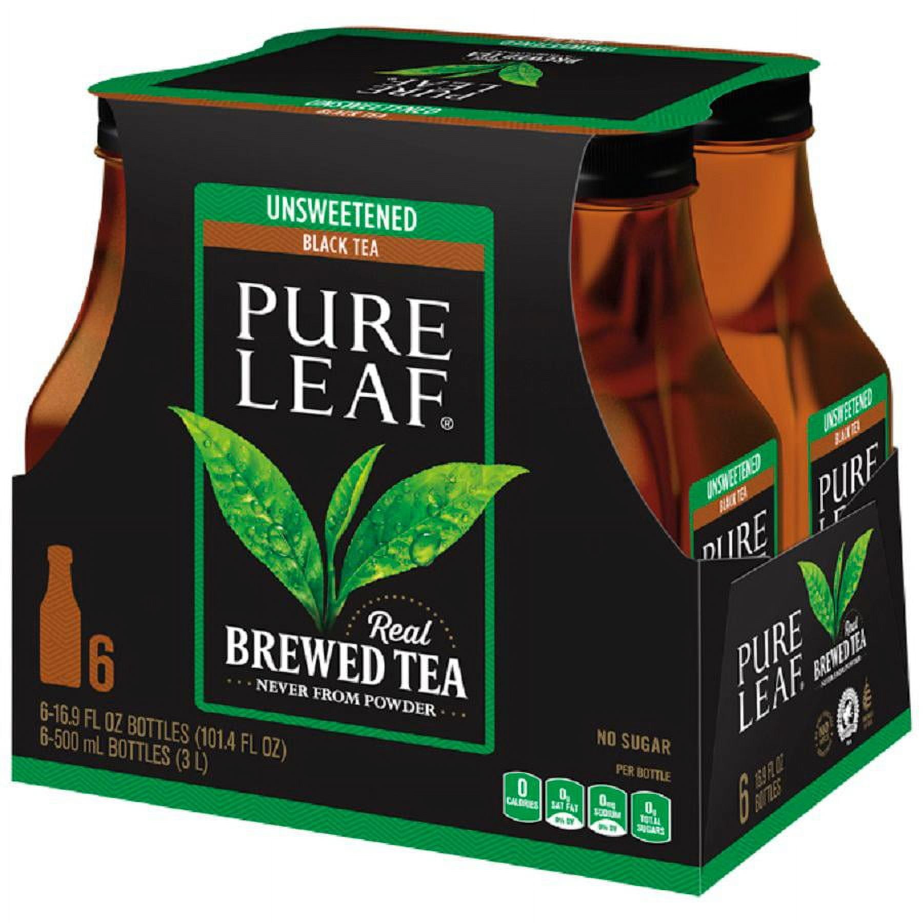 Pure Leaf Unsweetened Tea 16.9 oz Bottles 6 pk - Walmart.com
