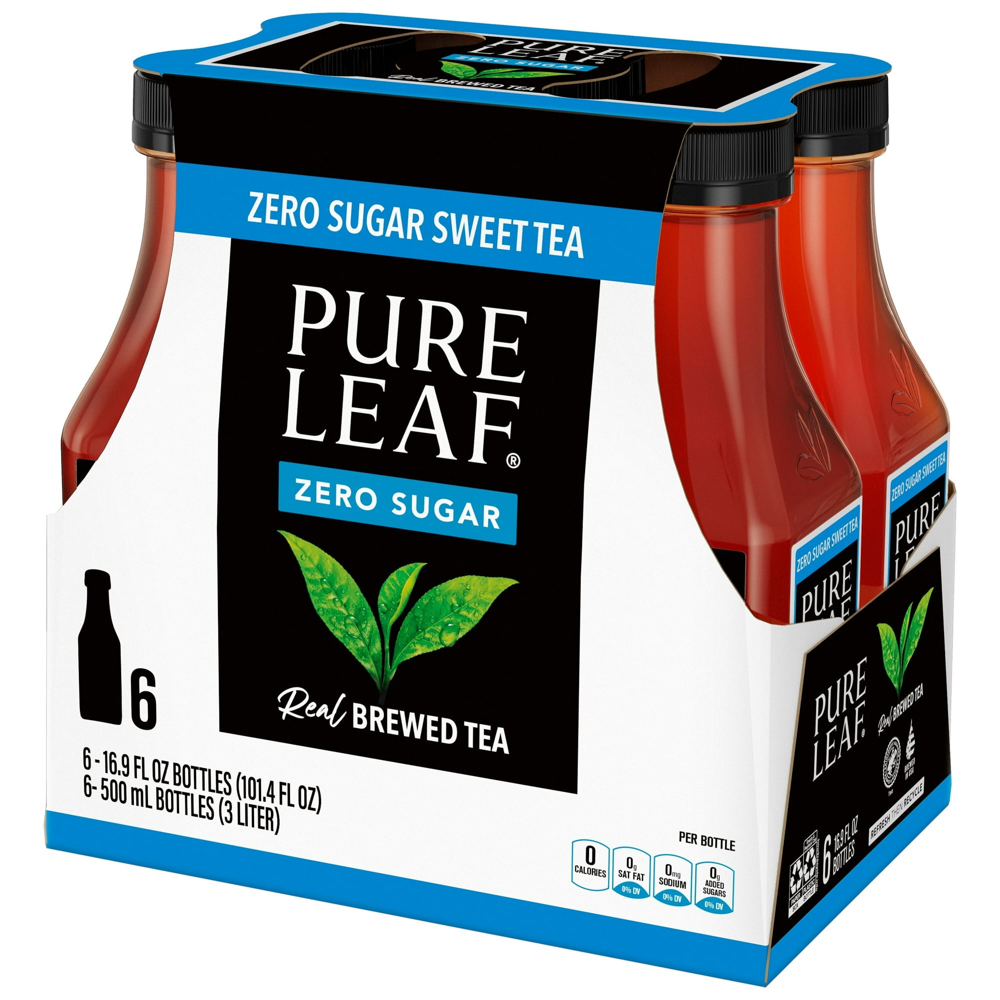 Pure Leaf Zero Sugar Real Brewed Tea Sweet Tea 16.9 Fl Oz, 6 Count 1 ...