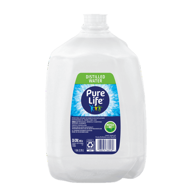 Pure Life Distilled Water, 2-Gallon, Plastic Bottled Water (2 Pack ...