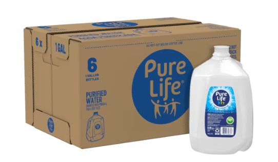 Pure Life Purified Water, 1 Gallon Plastic Jug, 6 Pack, Refreshing ...