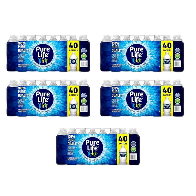 Pure Life Purified Water 16 9 Fl Oz 40 Pk Total 200 Bottles