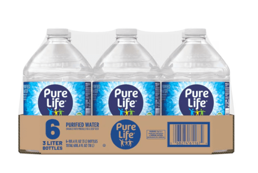 Pure Life® Purified Water 3 Liter (6 Pack) - Walmart.com