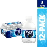 Pure Life Purified Drinking Water, 8 Fl Oz, Recyclable Plastic Bottles ...