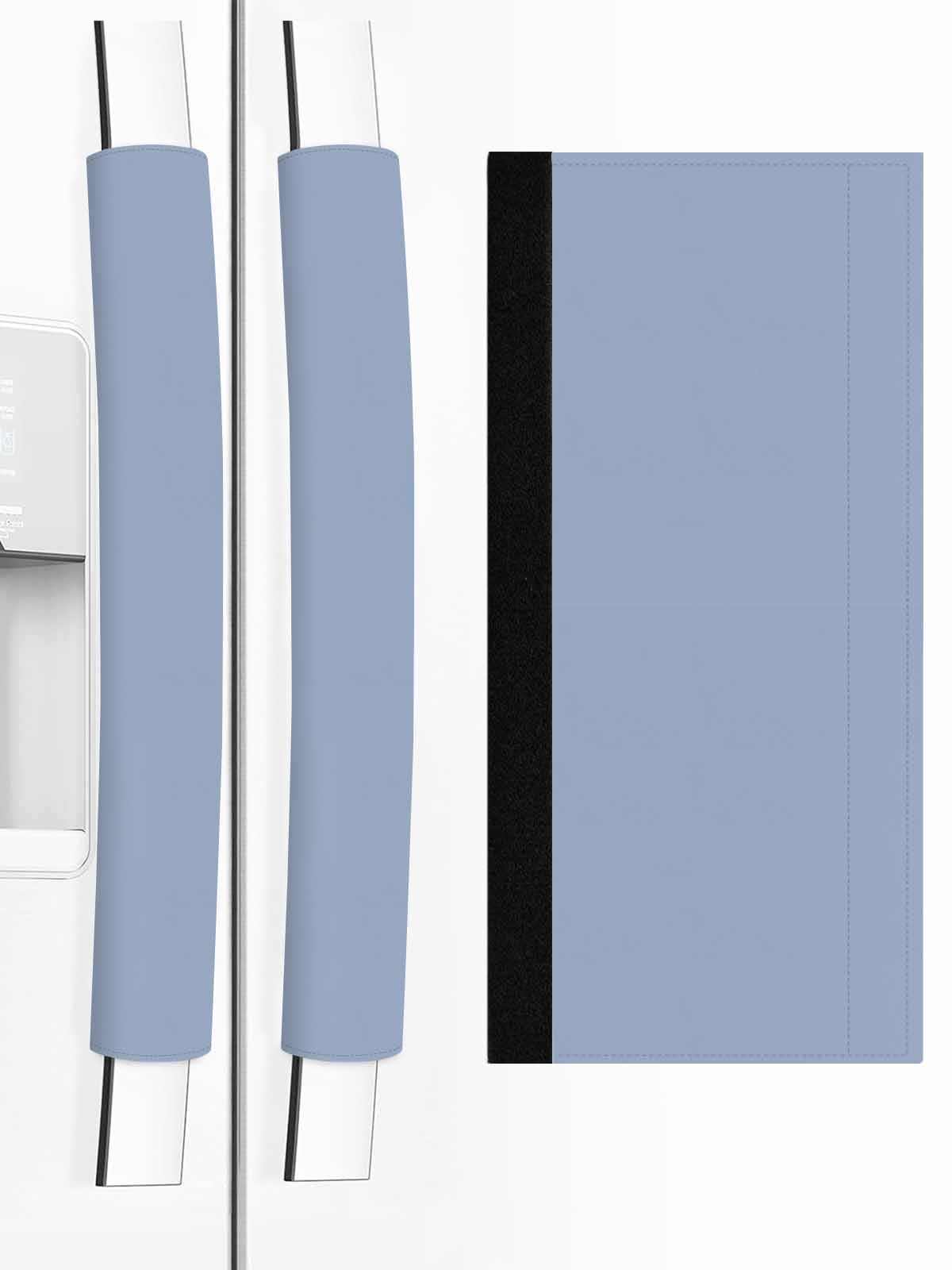 Pure Light Blue Refrigerator Door Handle Covers Set of 2, Simple Solid ...