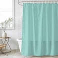 Pure Light Cyan Waterproof Fabric Shower Curtain, Simple Solid Color ...