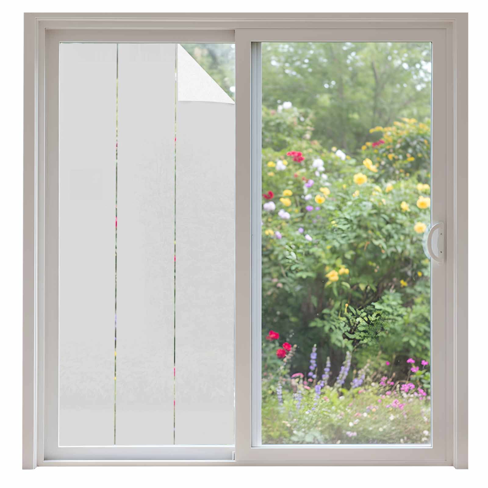 Pure Light Grey Window Privacy Film, Simple Solid Color Static Cling UV ...