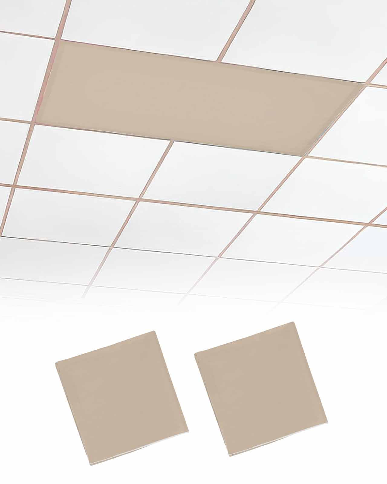 Pure Light Khaki Fluorescent Light Covers for Ceiling Lights 4x2 feet ...