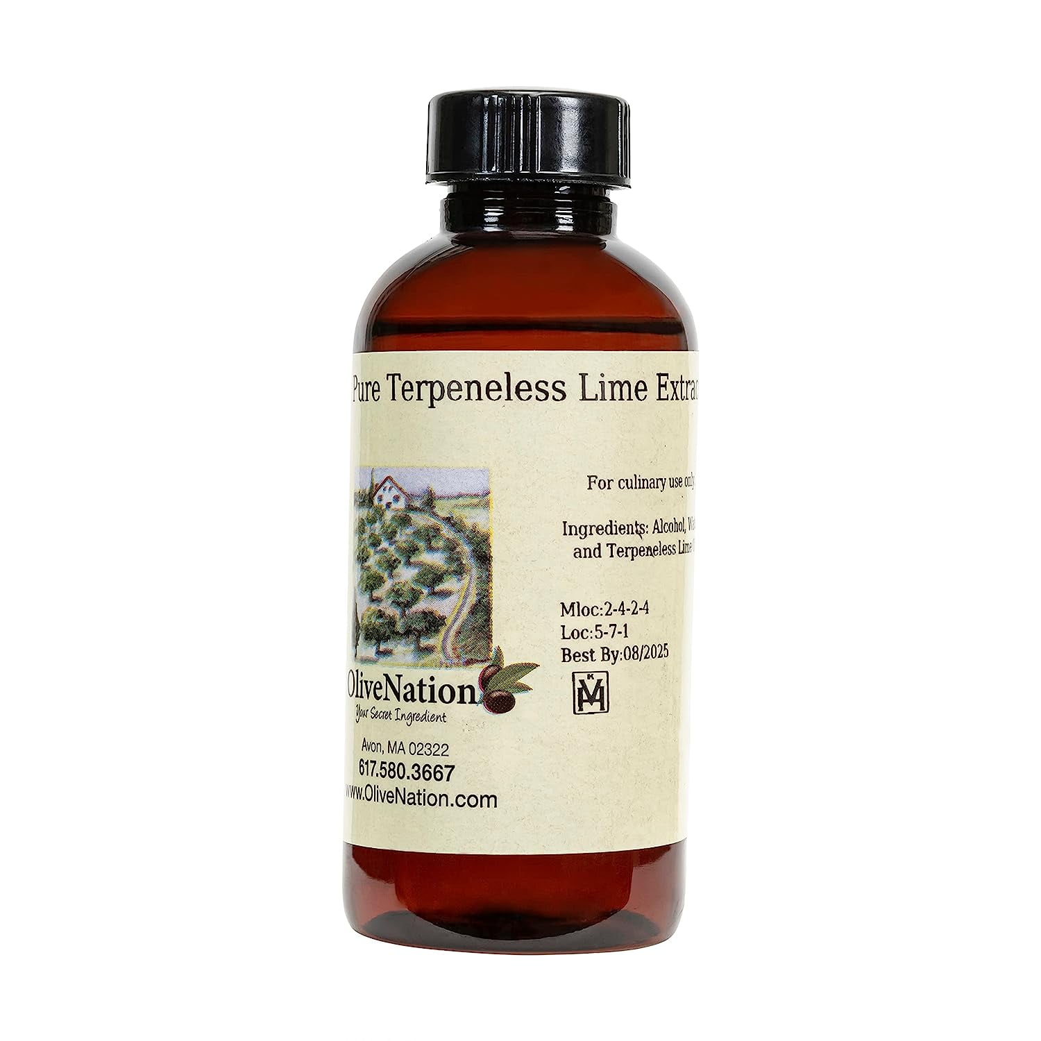 Pure Lime Extract for Baking, Citrus Flavor for Cakes, Cookies, Icing, Filling, Terpeneless, PG ...